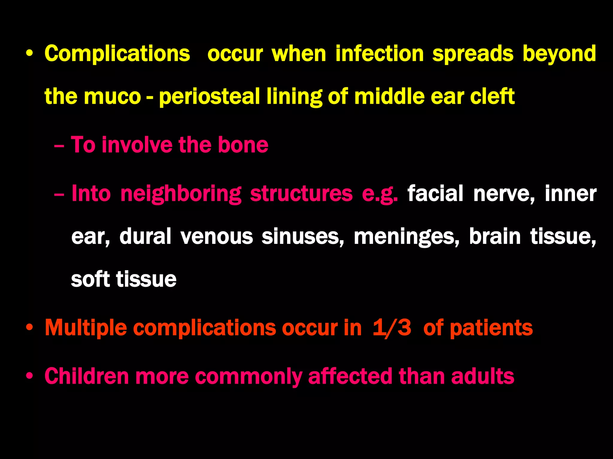 Complications of csom | PPT | Ear, Nose and Throat Conditions ...