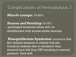Renal Dialysis Complications | PPT