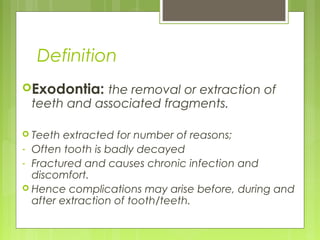 Complications of exodontia | PPT