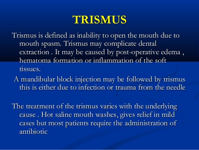Complications of Exodontia