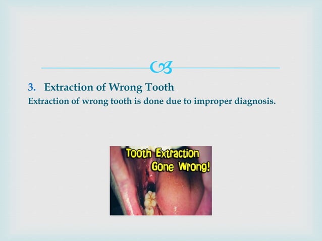 Complications of Extraction | PPTX | Death, Injury, or Military ...
