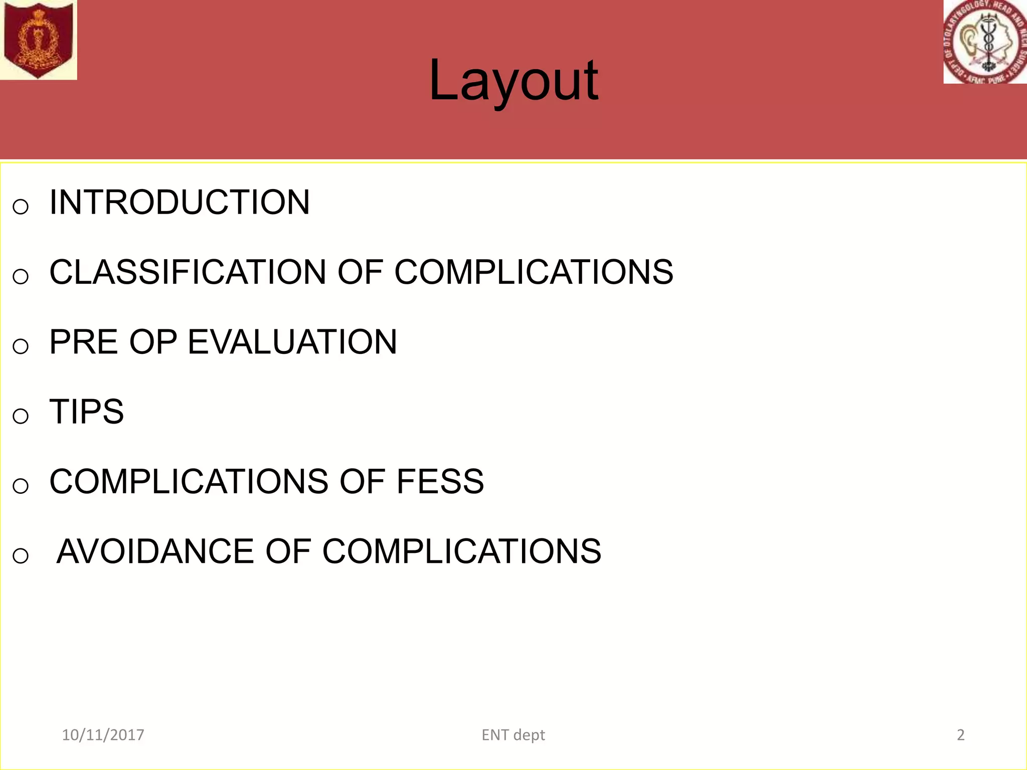 Complications of fess | PPTX