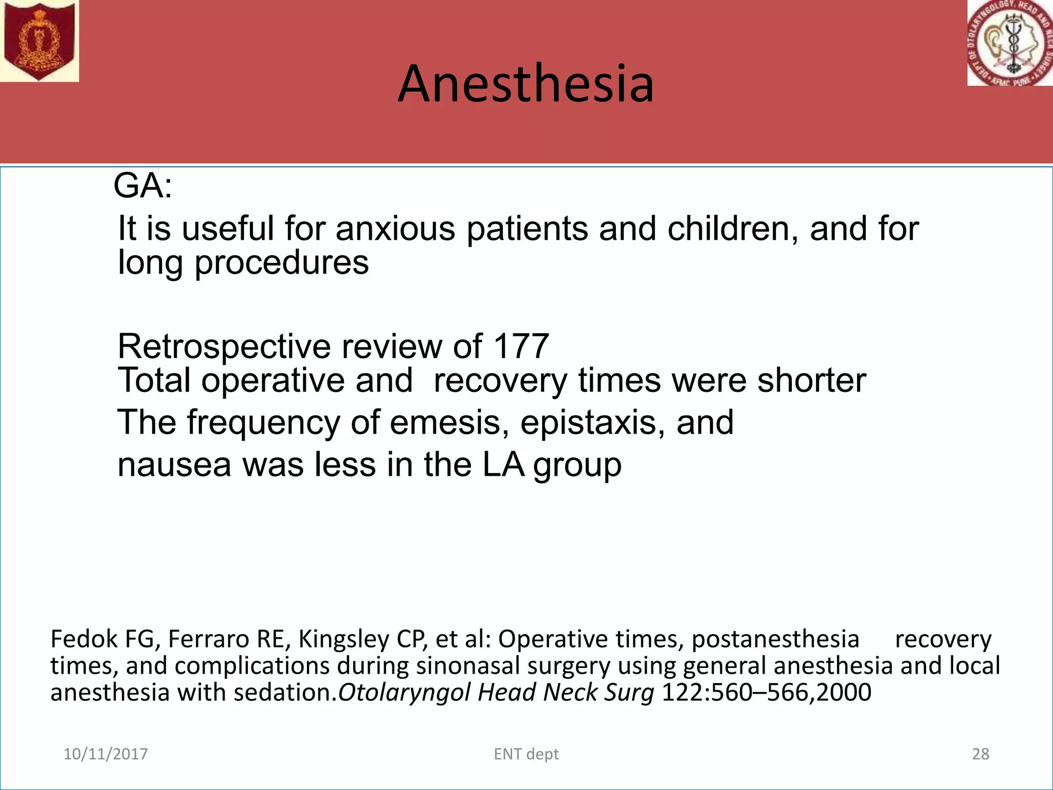 Complications of fess | PPTX