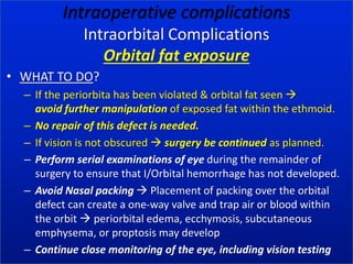 Complications of Endoscopic Sinus Surgery (ESS) | PPTX