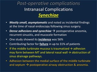 Complications of Endoscopic Sinus Surgery (ESS) | PPTX