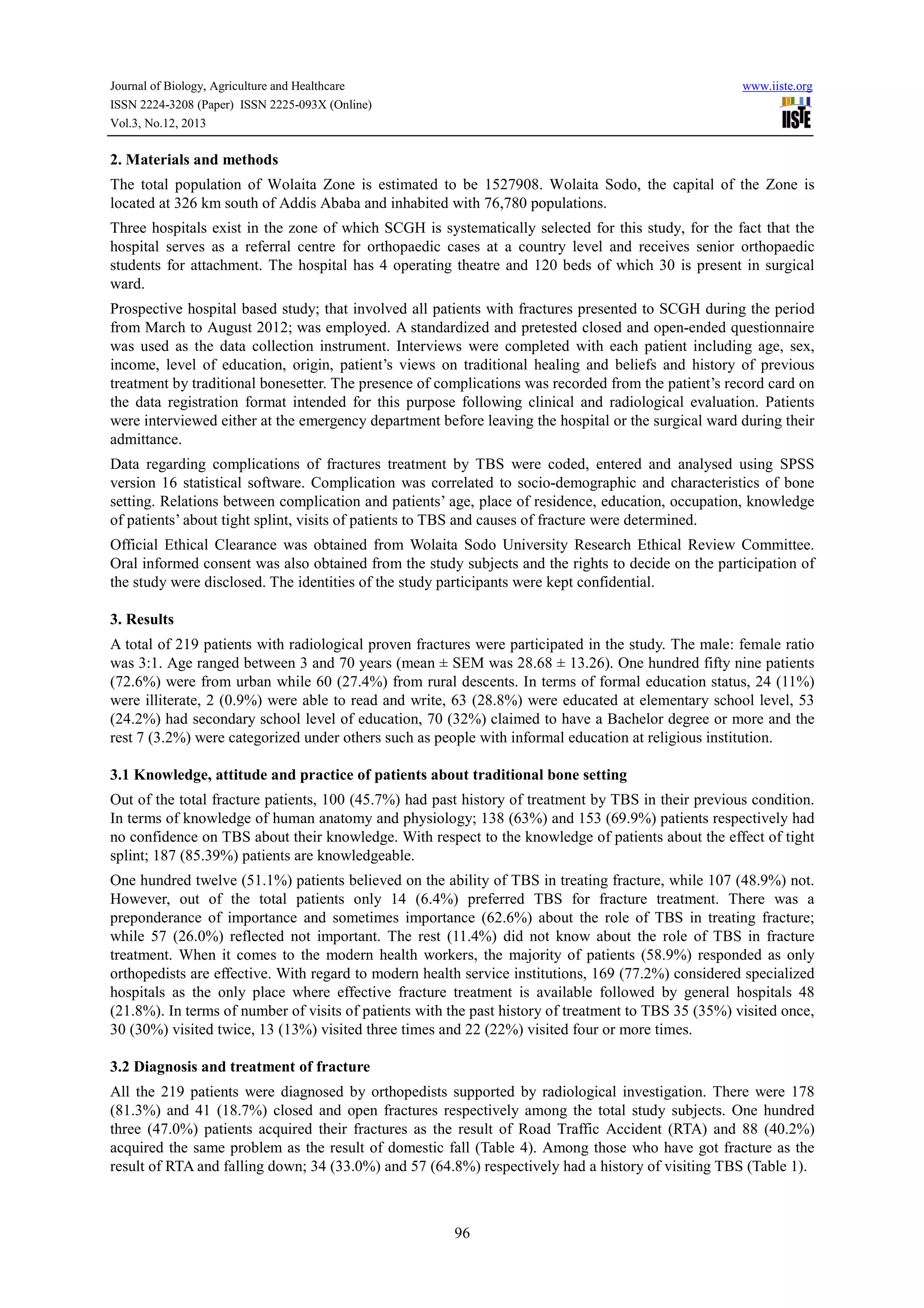 Complications of fracture treatment by traditional bone setters in ...