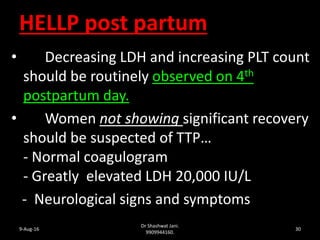 COMPLICATIONS OF HYPERTENSIVE DISORDERS OF PREGNANCY BY DR SHASHWAT ...