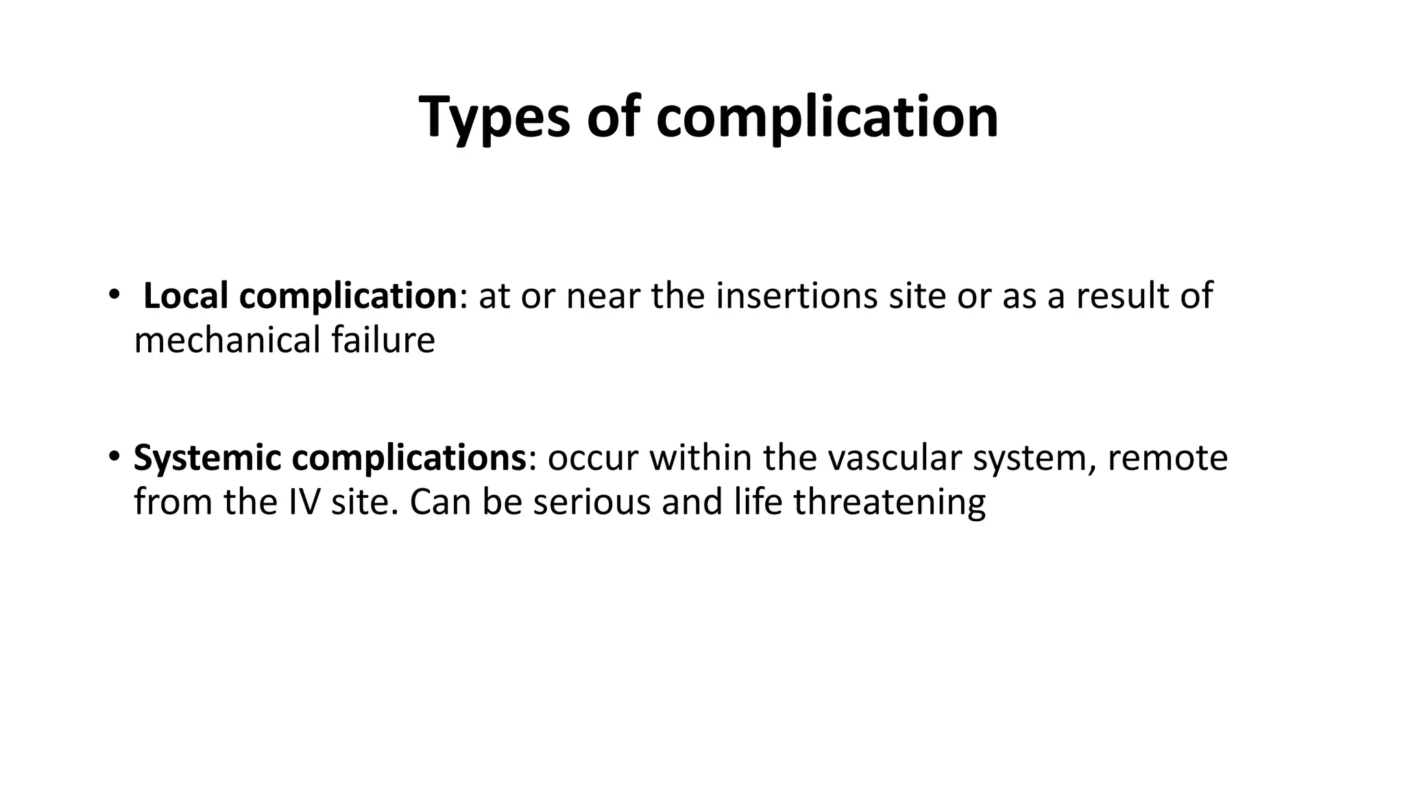 Complications of iv therapy and post exposure prophylaxis | PPTX