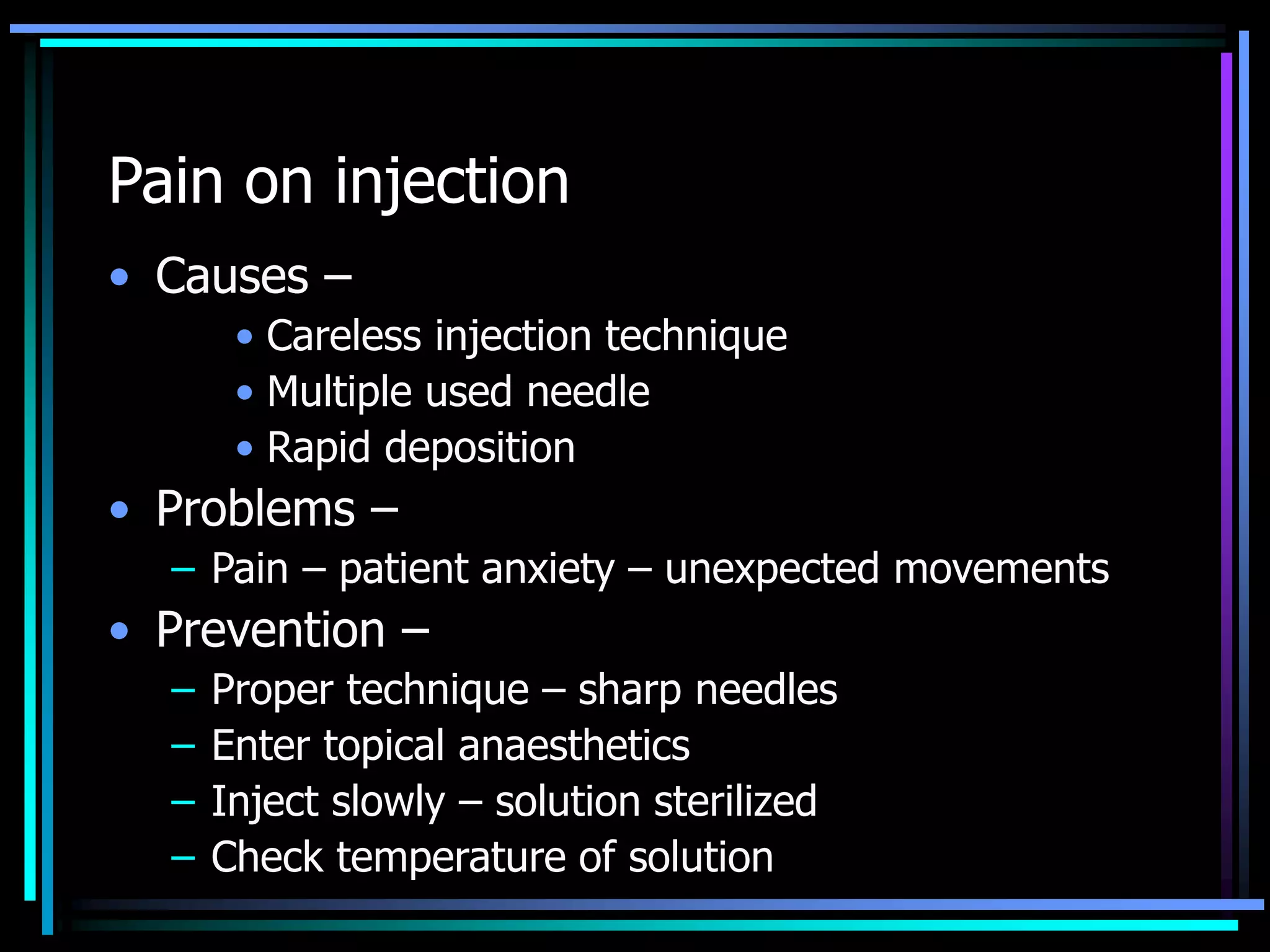 local anesthesia complications in dentistry | PPT