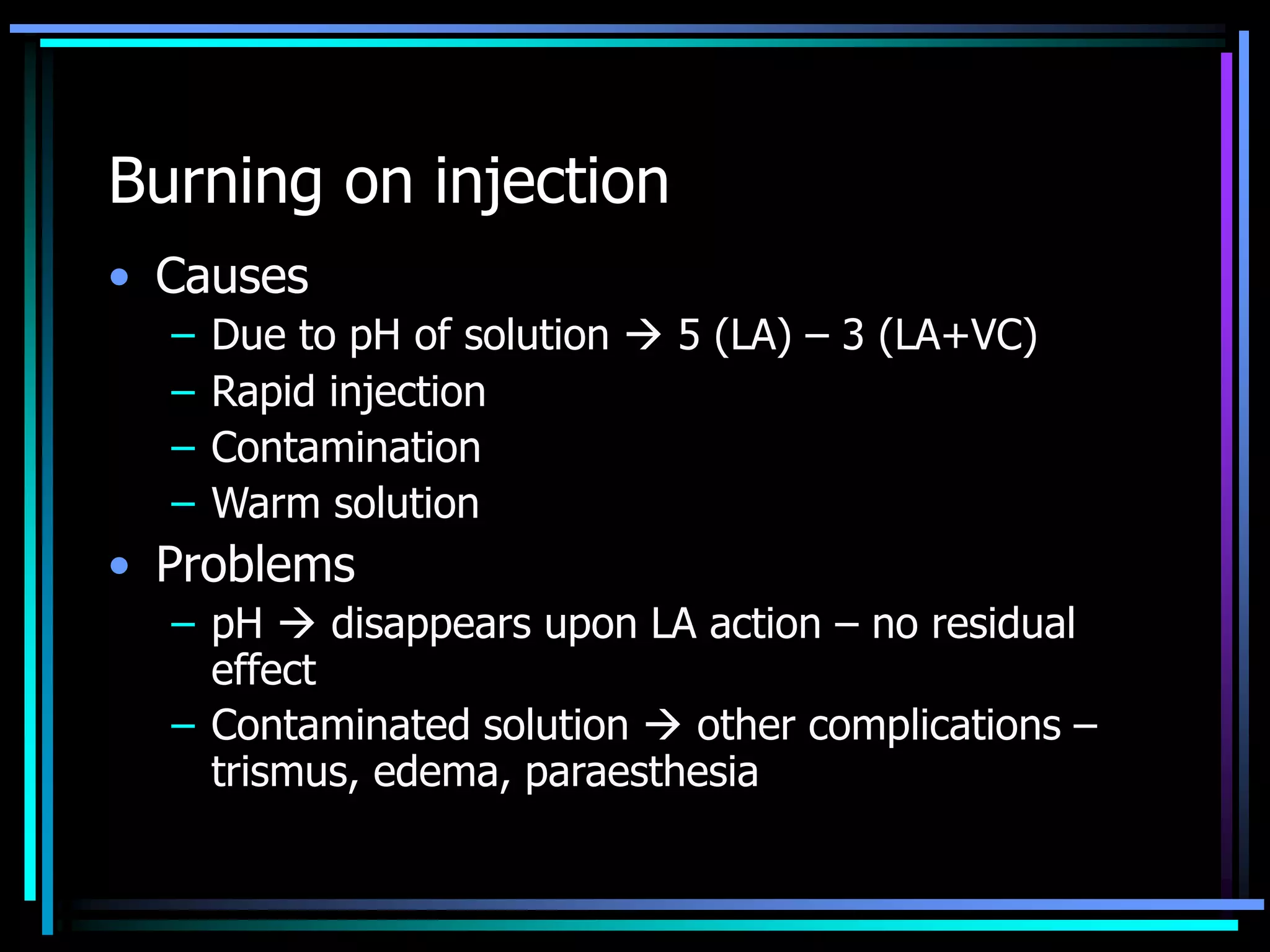 local anesthesia complications in dentistry | PPT
