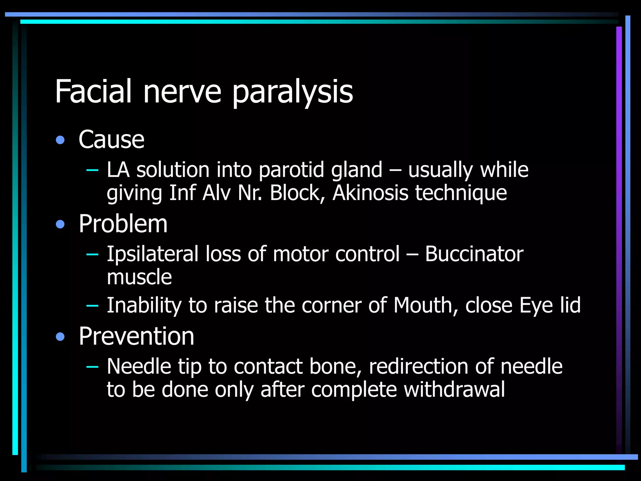 local anesthesia complications in dentistry | PPT
