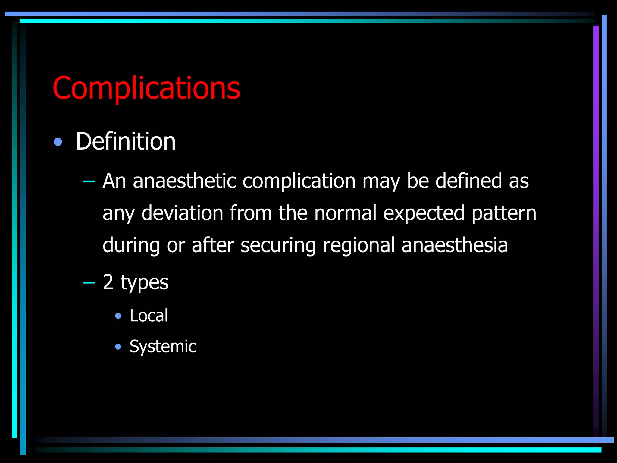 local anesthesia complications in dentistry | PPT