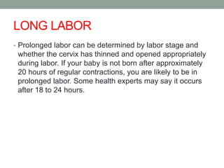 Complications of labor | PPTX