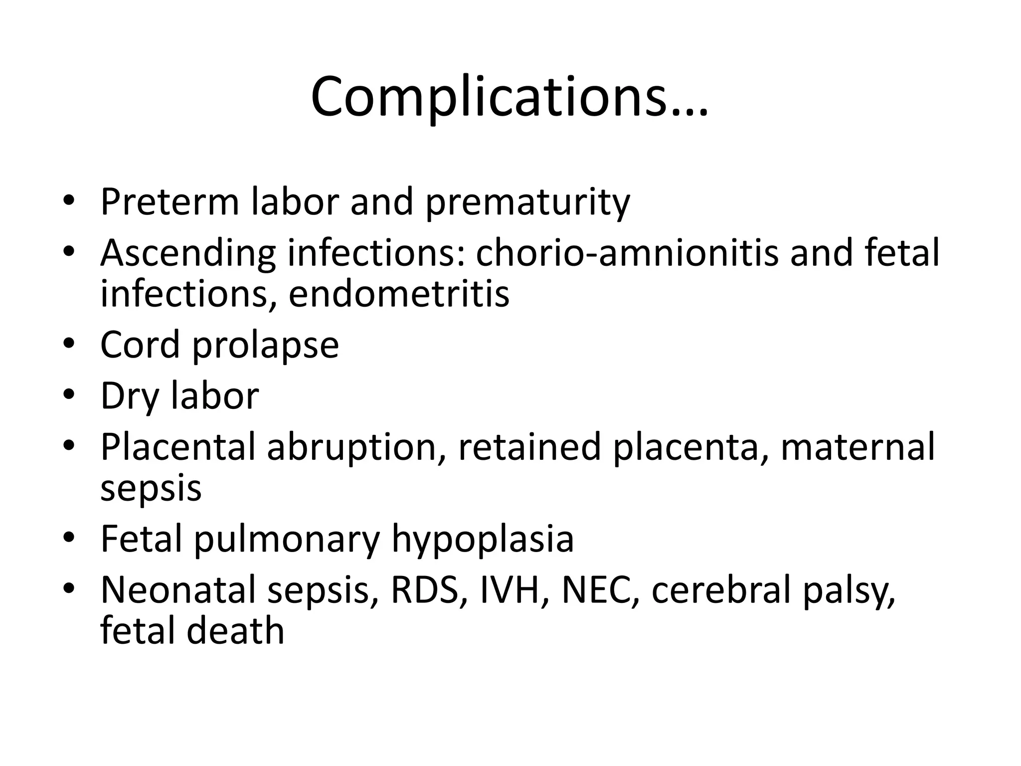 Complications of labor | PPTX