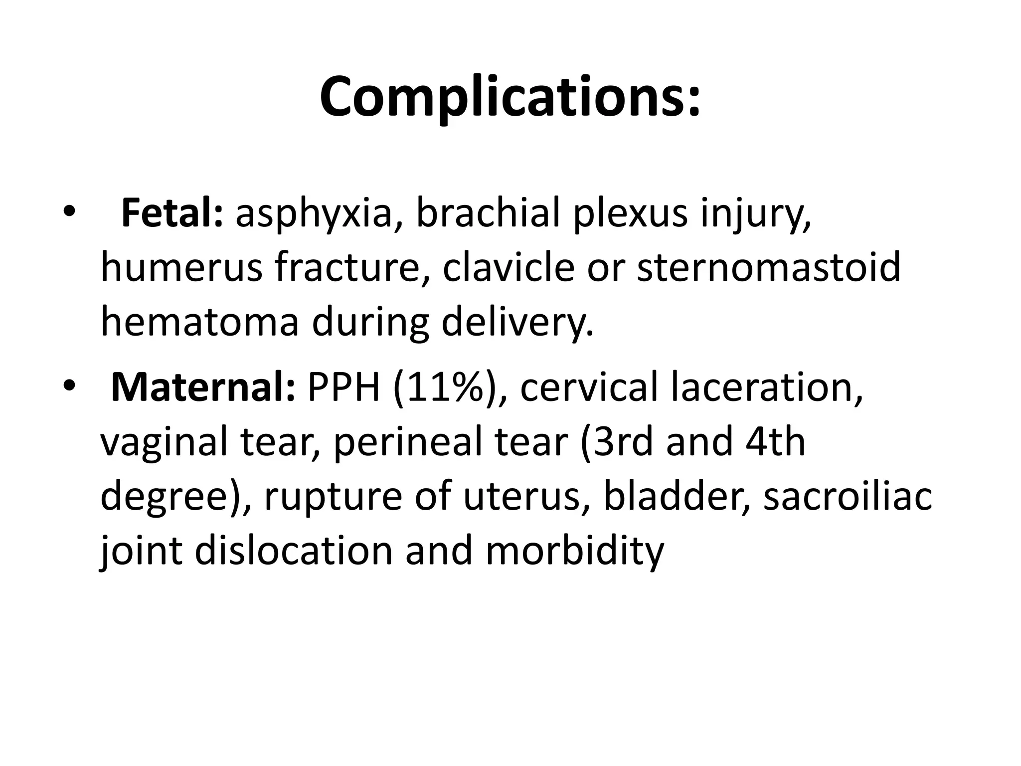 Complications of labor | PPTX