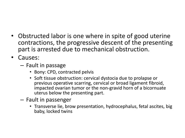 Complications of labor | PPTX | Pregnancy | Reproductive Health
