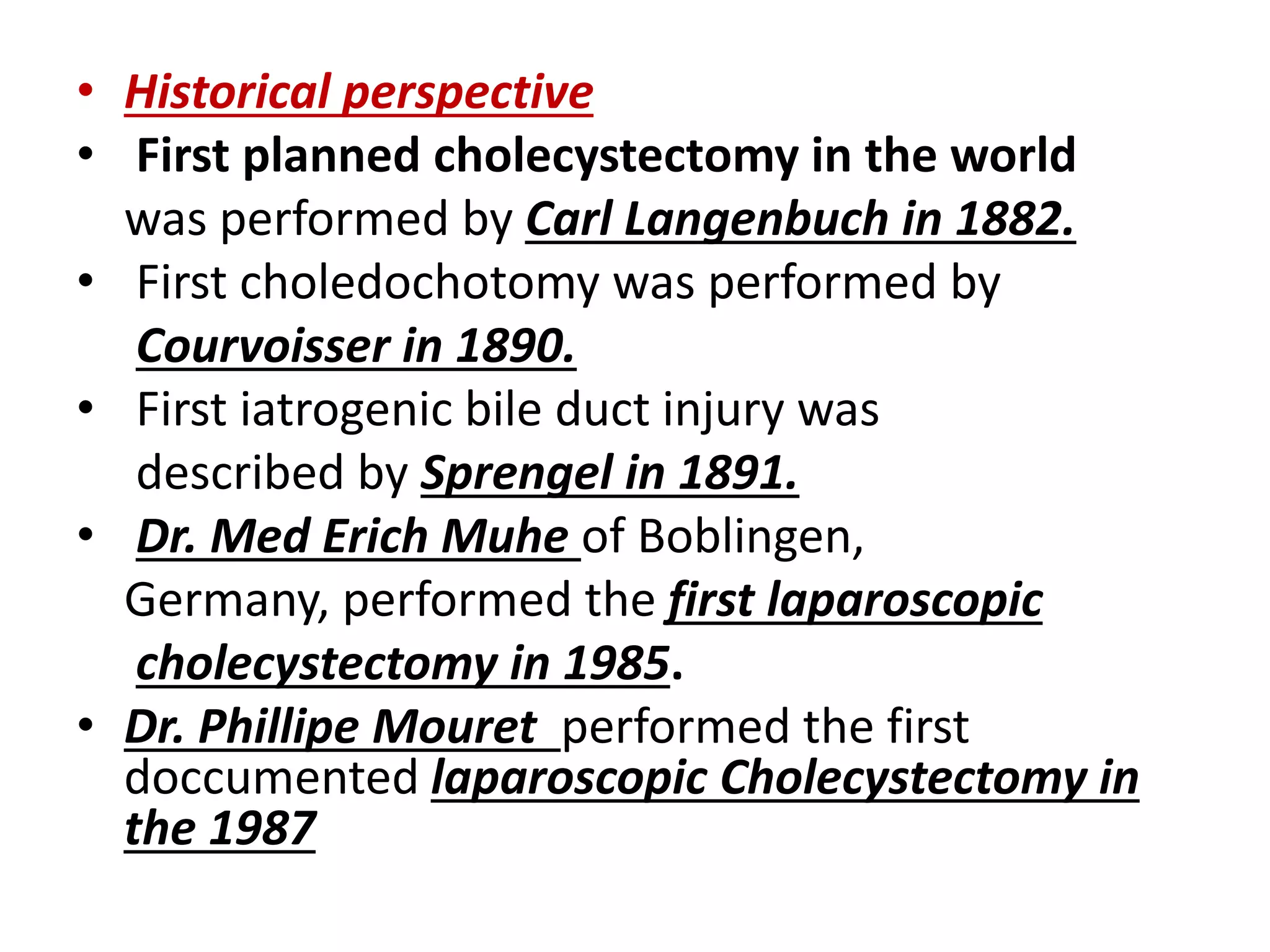 Complications of laparoscopic cholecystectomy, by Dr. Bashab Bijoy Roy ...