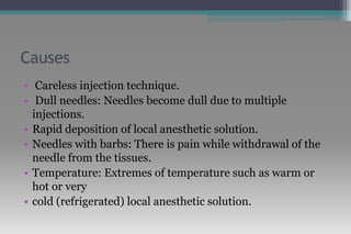 Complications of Local anesthesia (part I) for B.D.S & M.D.S | PDF
