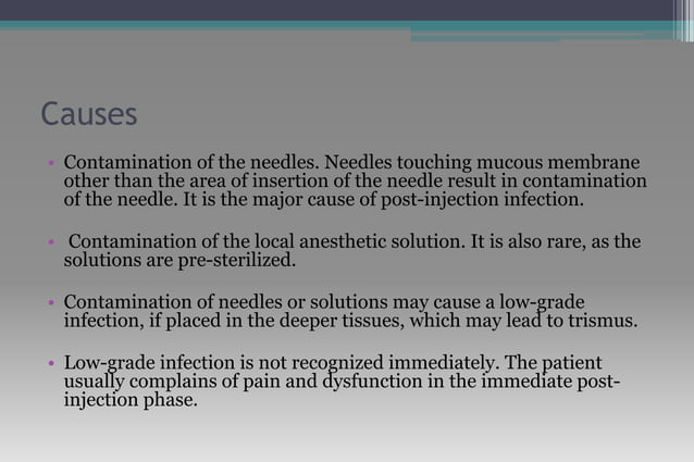 Complications of Local anesthesia (part I) for B.D.S & M.D.S | PPT