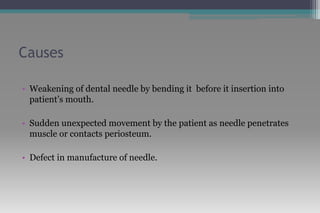 Complications of Local anesthesia (part I) for B.D.S & M.D.S | PDF