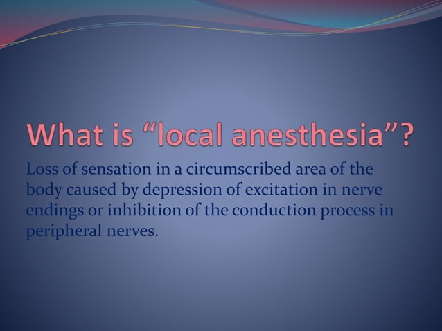 Complications of local anaesthesia | PPTX | First Aid | Injuries