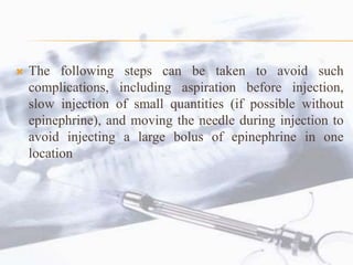 Complications of local anaesthesia | PPTX