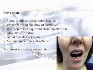Complications of local anaesthesia | PPTX