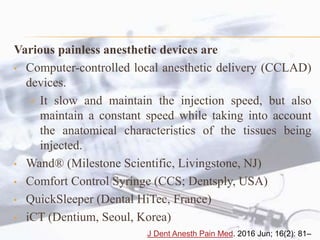 Complications of local anaesthesia | PPTX