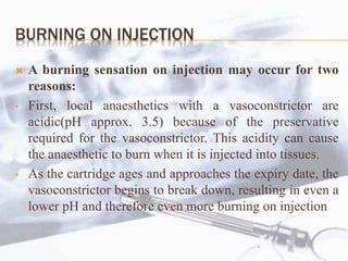 Complications of local anaesthesia | PPTX