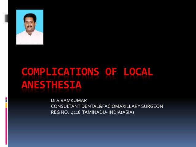 Complications of local anesthesia | PPTX | Allergies | Diseases and ...