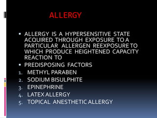 Complications of local anesthesia | PPTX