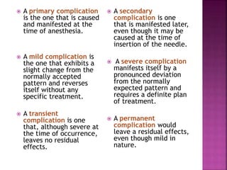 Complications of local anesthesia | PPTX