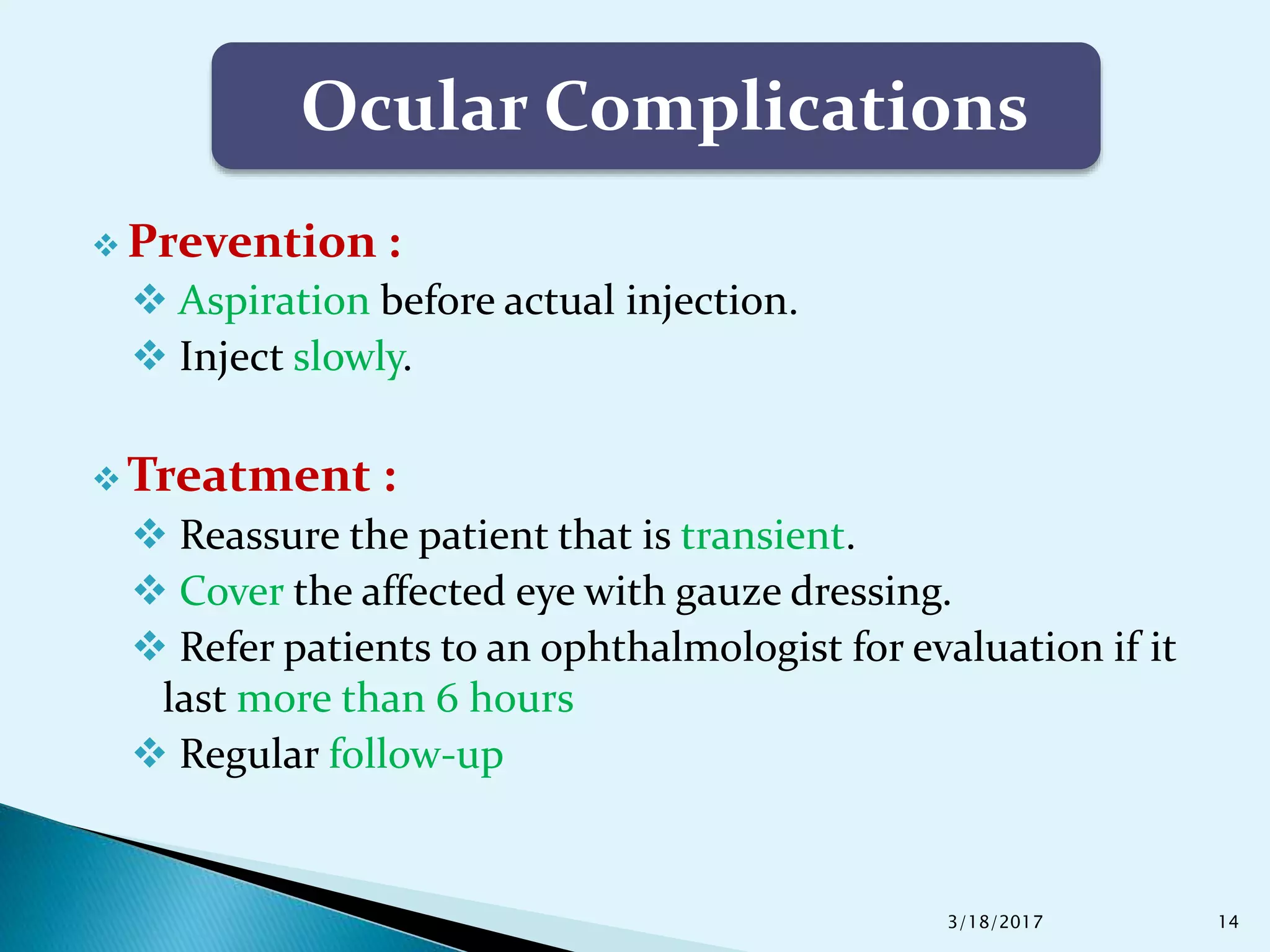 Complications of Local Anesthesia | PPTX