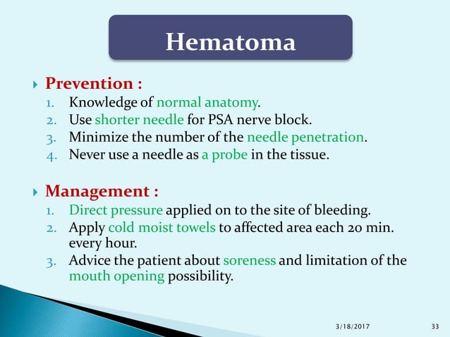 Complications of Local Anesthesia | PPTX | First Aid | Injuries