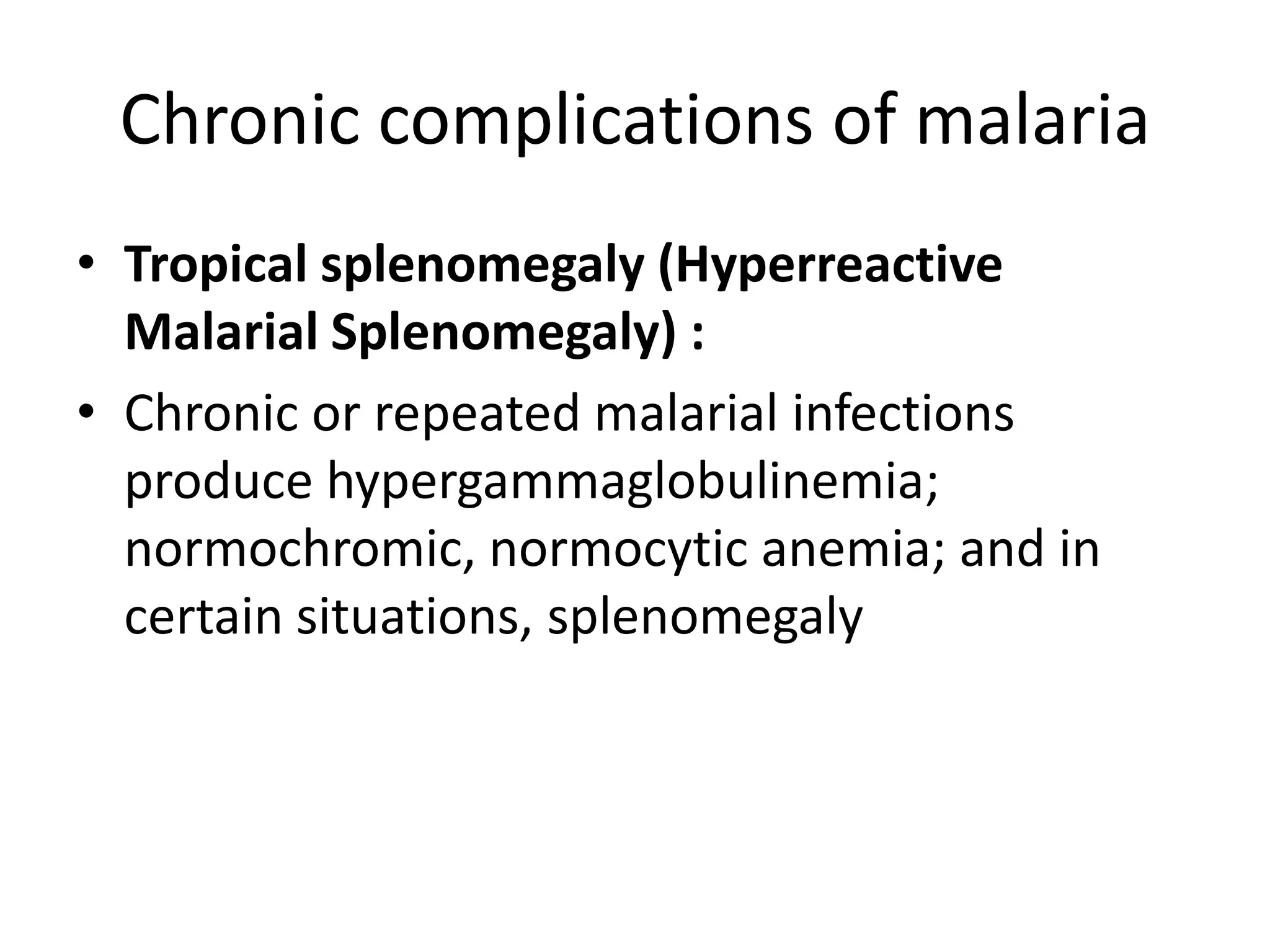 Complications of malaria | PPTX