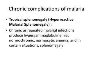 Complications of malaria | PPTX