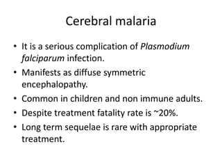 Complications of malaria | PPTX