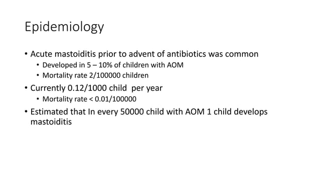 Complications of mastoiditis | PPTX | Ear, Nose and Throat Conditions ...