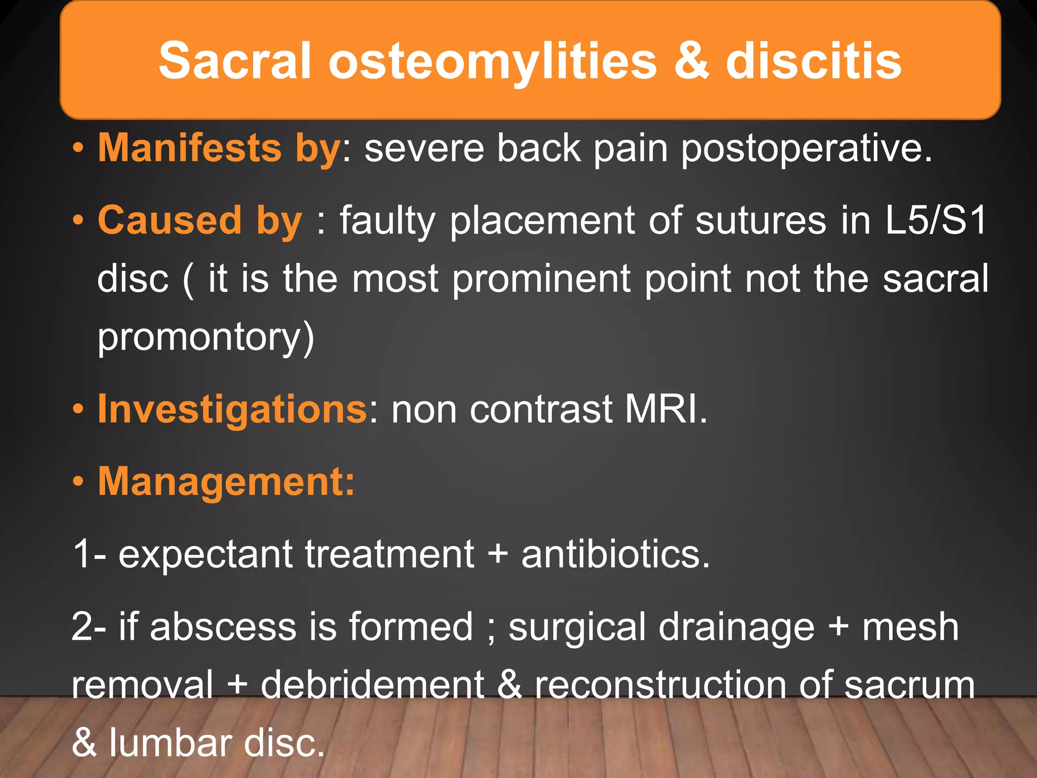 Complications of mesh in gynecologic surgery | PPTX