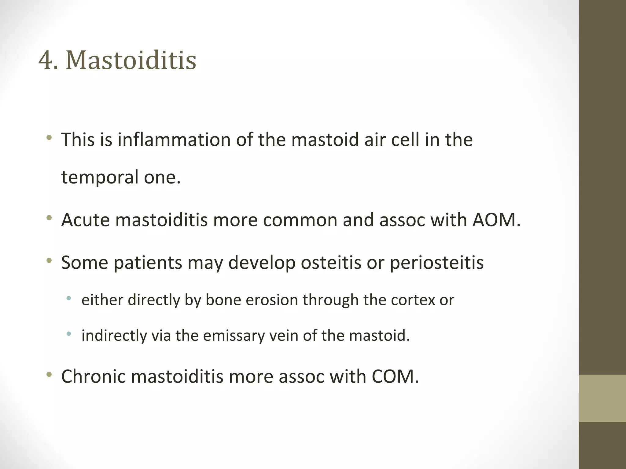 Complications of chronic otitis media | PPT