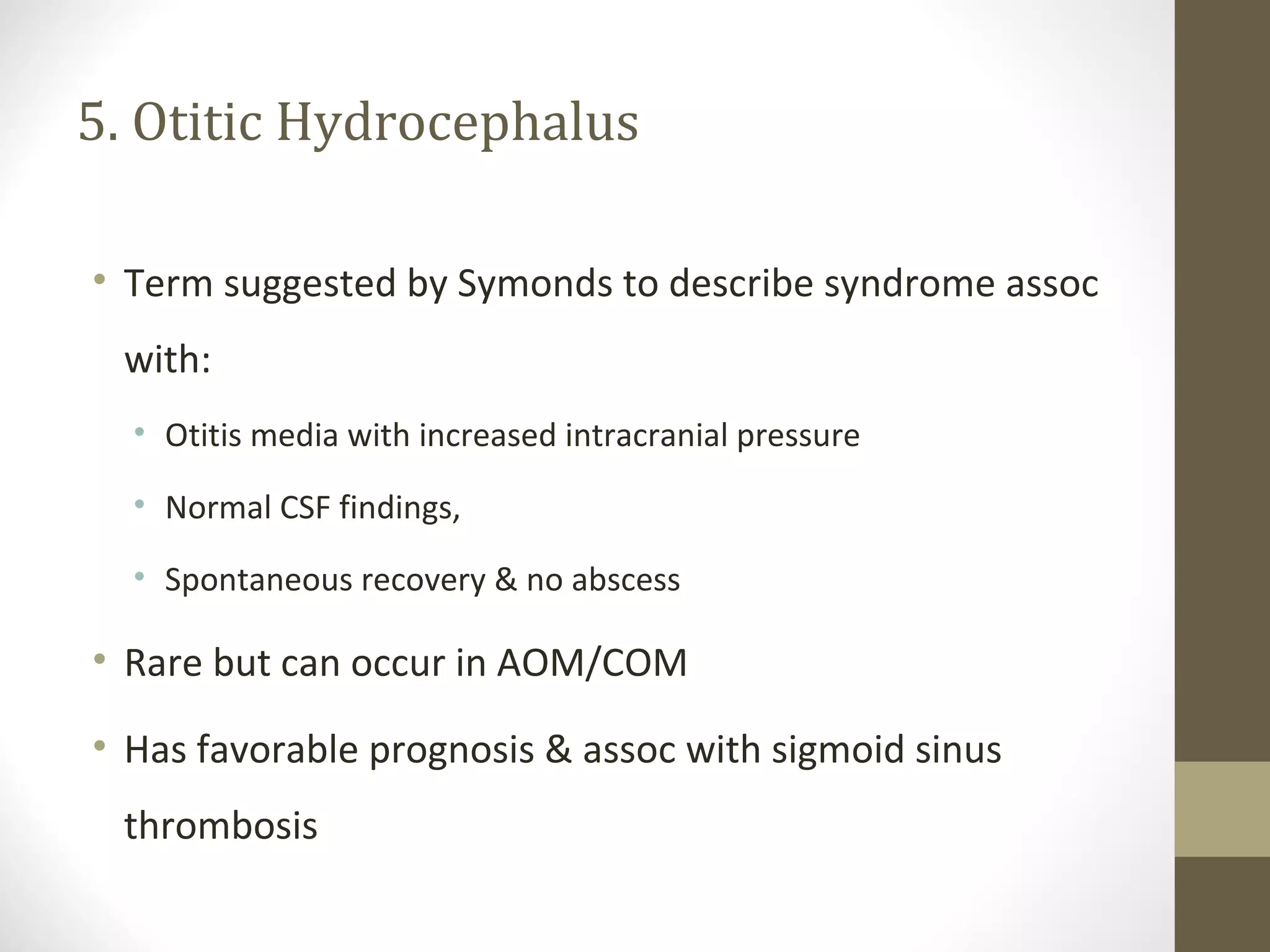 Complications of chronic otitis media | PPT