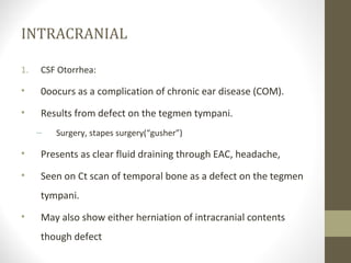 Complications of chronic otitis media | PPT