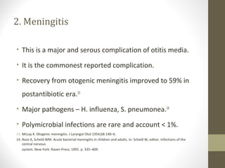 Complications of chronic otitis media | PPT