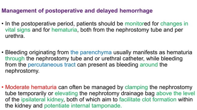 COMPLICATIONS OF PCNL.pptx | First Aid | Injuries