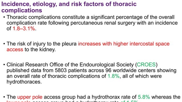 COMPLICATIONS OF PCNL.pptx | First Aid | Injuries