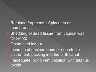 Complications of peuperium | PPTX