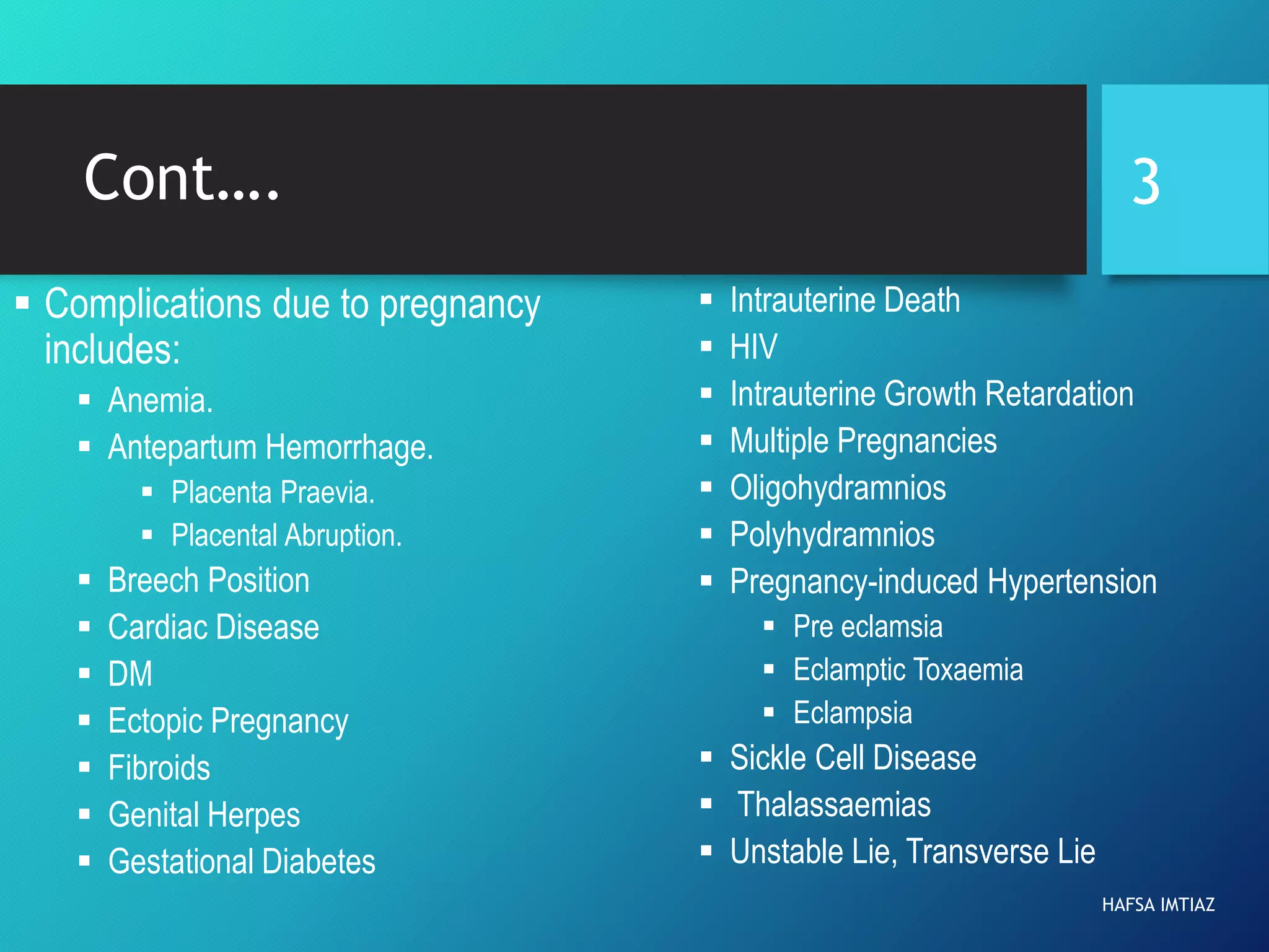 Complications of pregnancy | PPTX