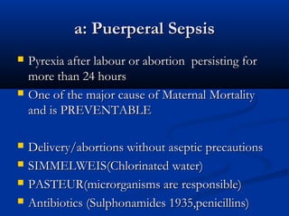 Complications of puerperium | PPT