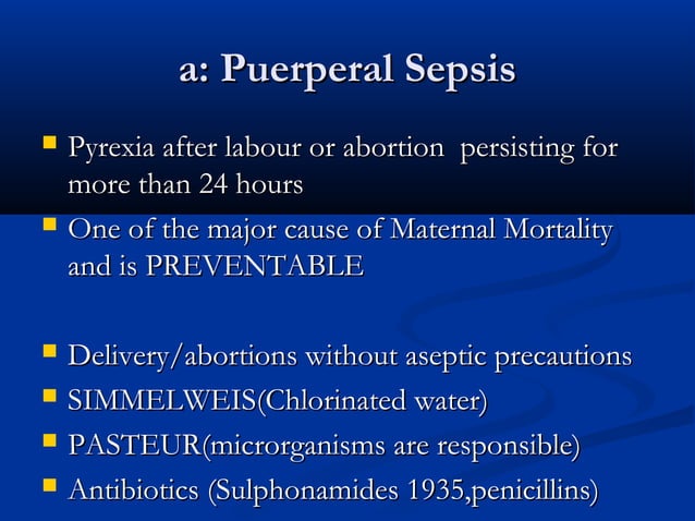 Complications of puerperium | PPT