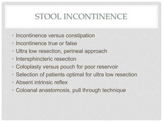 Complications of rectal cancer treatment copy | PPTX